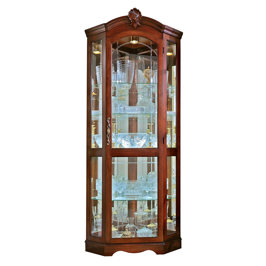 Dark Cherry Curio | El Dorado Furniture