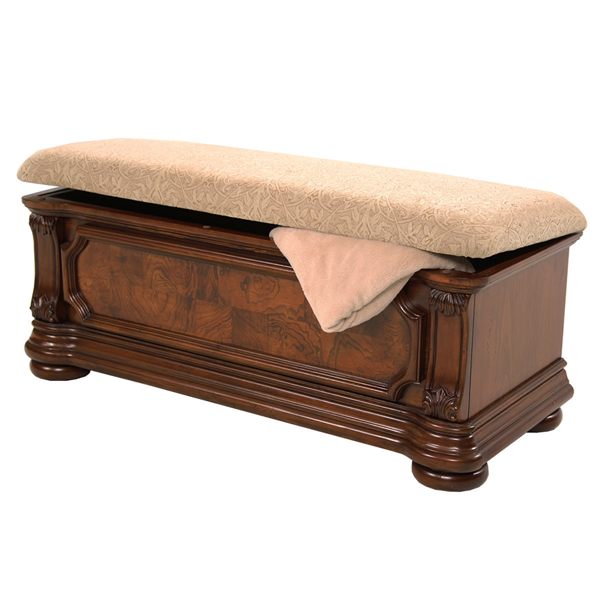 Monrose Brown Bench w/Storage | El Dorado Furniture