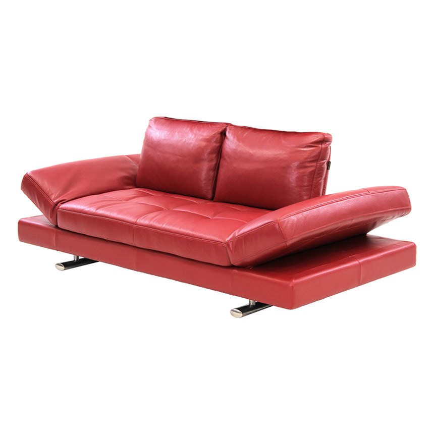 Gertrudes Red Leather Loveseat | El Dorado Furniture