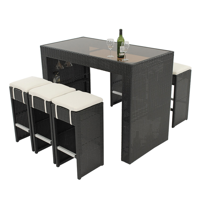 Neilina Black 7-Piece Pub Set | El Dorado Furniture