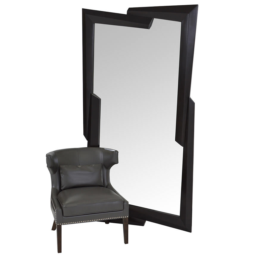 Jagged Wenge Leaner Mirror | El Dorado Furniture