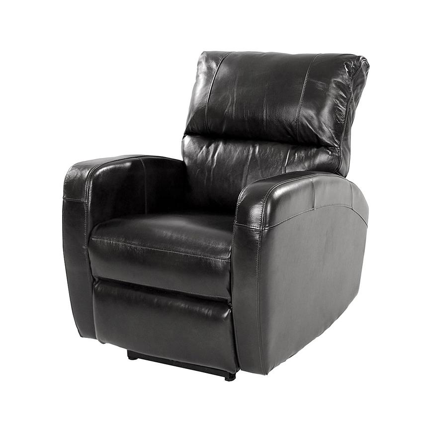 Keegan Black Power Motion Leather Recliner | El Dorado Furniture