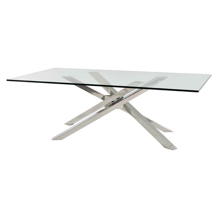 Cyprus Clear Rectangular Dining Table | El Dorado Furniture