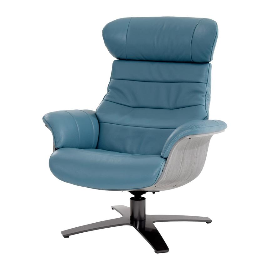 Enzo Blue Leather Accent Chair | El Dorado Furniture