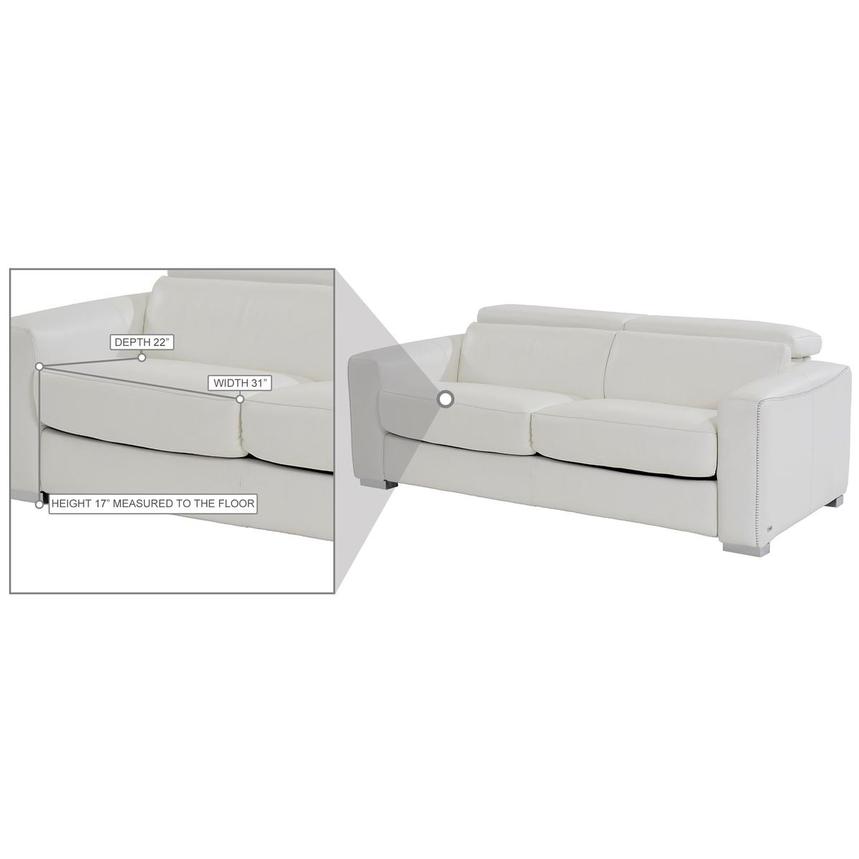 Bay Harbor White Leather Sleeper | El Dorado Furniture