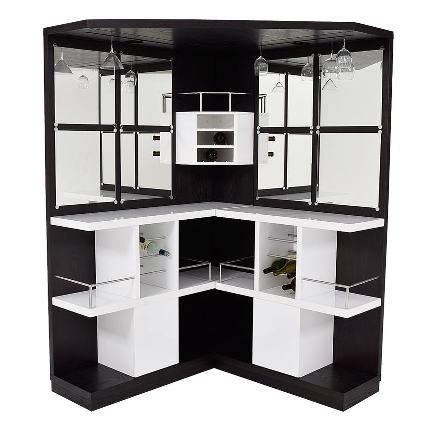 Nostran Dark Oak Double Corner Bar | El Dorado Furniture