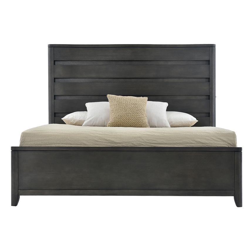 Contour Gray King Panel Bed | El Dorado Furniture