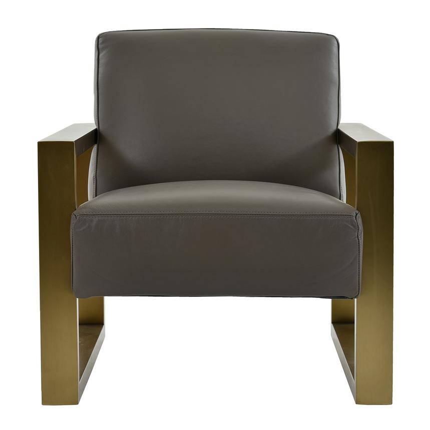 Lexus Gray Leather Accent Chair | El Dorado Furniture