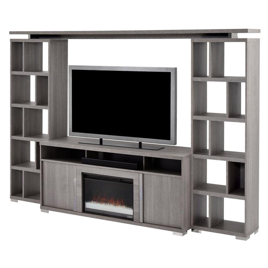 Tivo Gray Wall Unit w/Speaker & Electric Fireplace | El Dorado Furniture