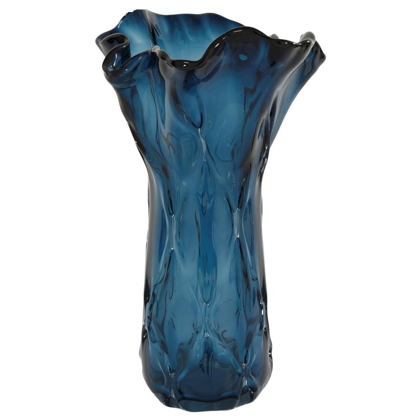 Mahle Blue Glass Vase | El Dorado Furniture