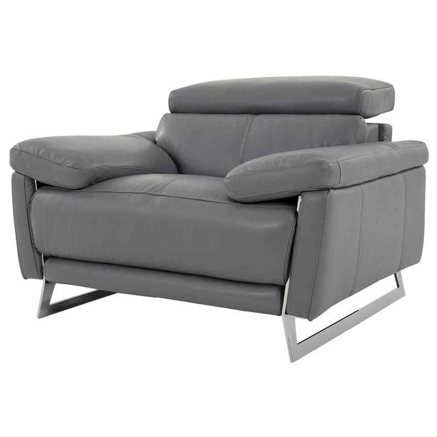 Gabrielle Gray Leather Power Recliner | El Dorado Furniture