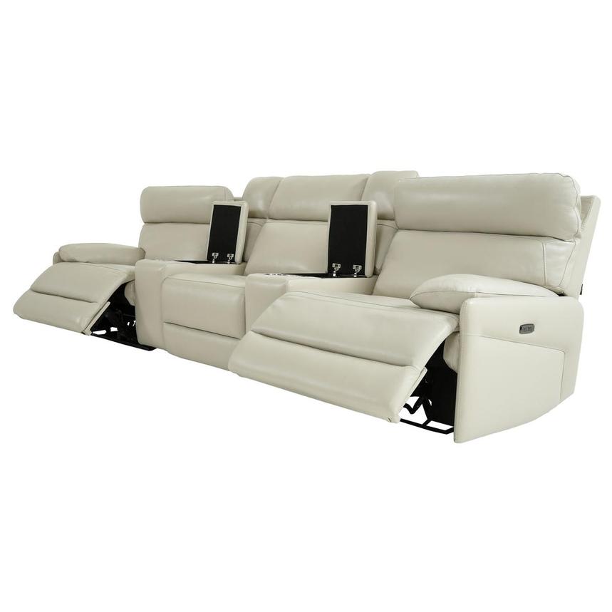 Benz Cream Home Theater Leather Seating with 5PCS/2PWR | El Dorado ...