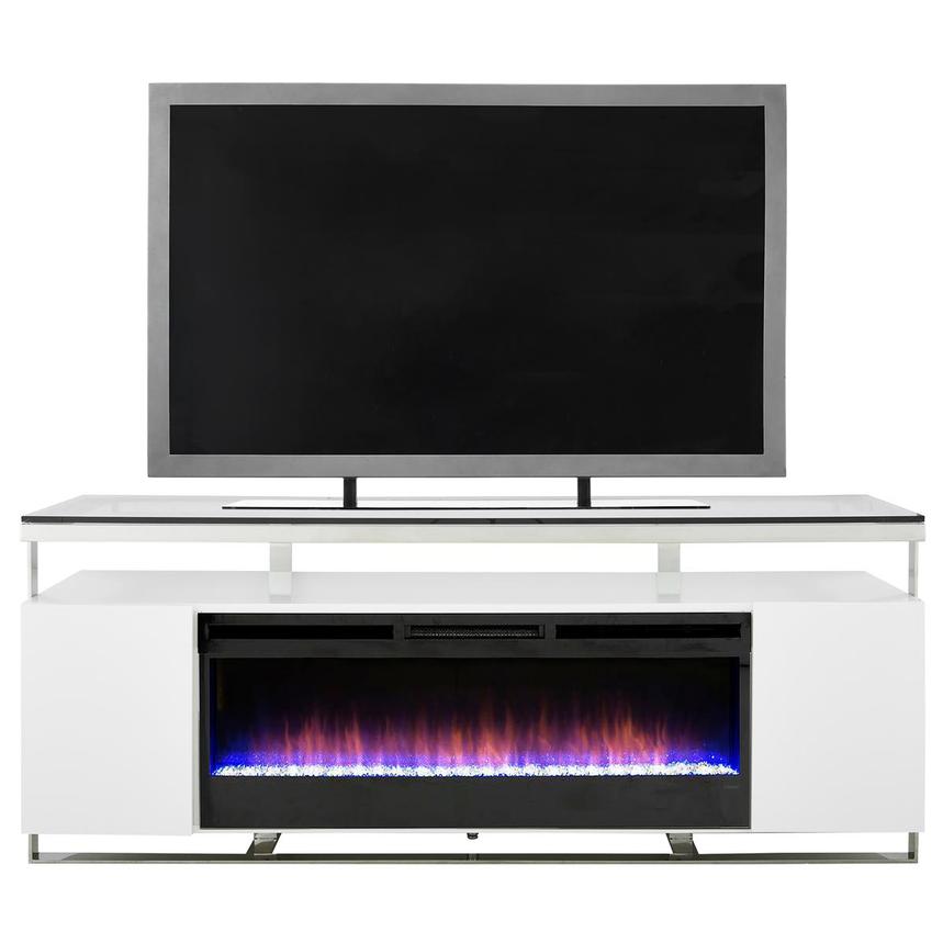 Calypso White Electric Fireplace