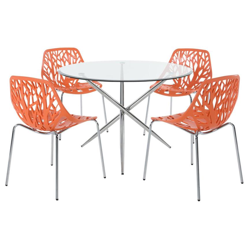 Patricia/ Didi Orange 5-Piece Dining Set | El Dorado Furniture