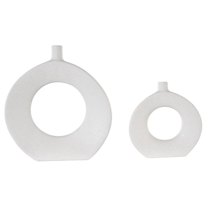 Orotund White Set of 2 Vases | El Dorado Furniture