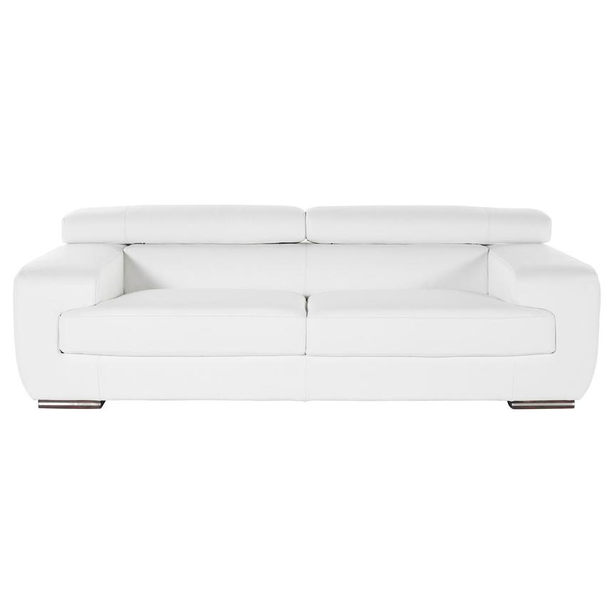 Pure white leather sofa store