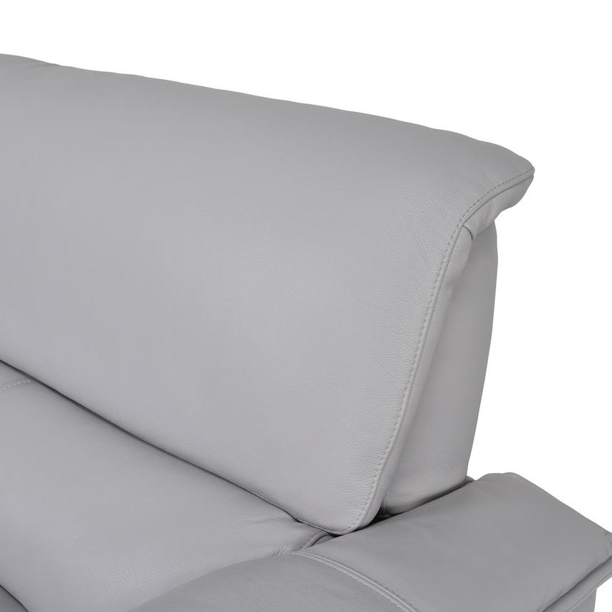 Clayton Light Gray Leather Power Reclining Sofa | El Dorado Furniture