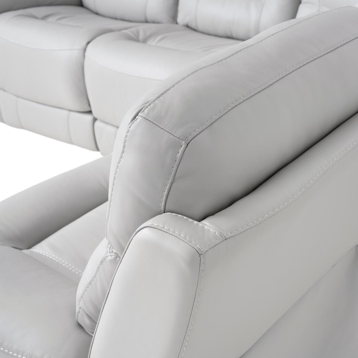 Palmer Leather Power Reclining Sectional with 6PCS/3PWR | El Dorado ...