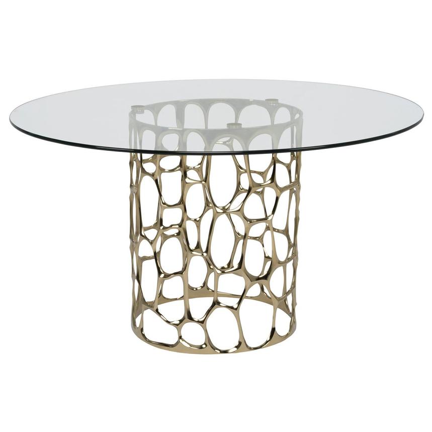 Anders Gold Round Dining Table | El Dorado Furniture