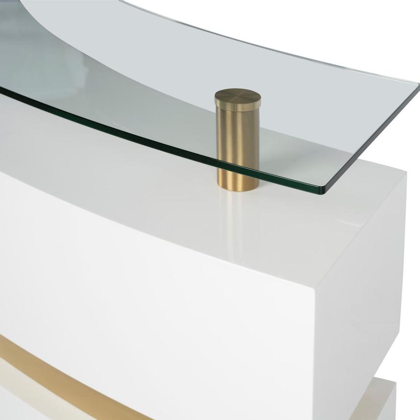 Xenia White/Gold Double Bar | El Dorado Furniture