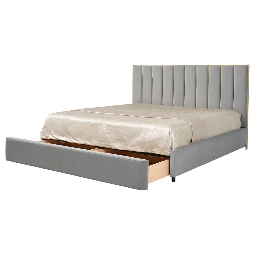 Linea Gray Queen Storage Bed | El Dorado Furniture