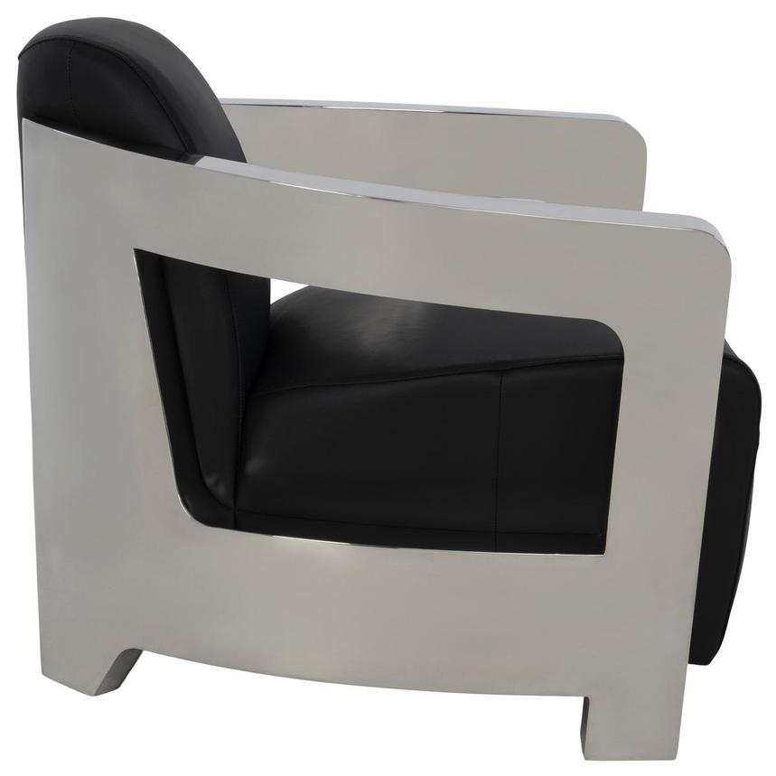 Aviator II Black Leather Accent Chair | El Dorado Furniture
