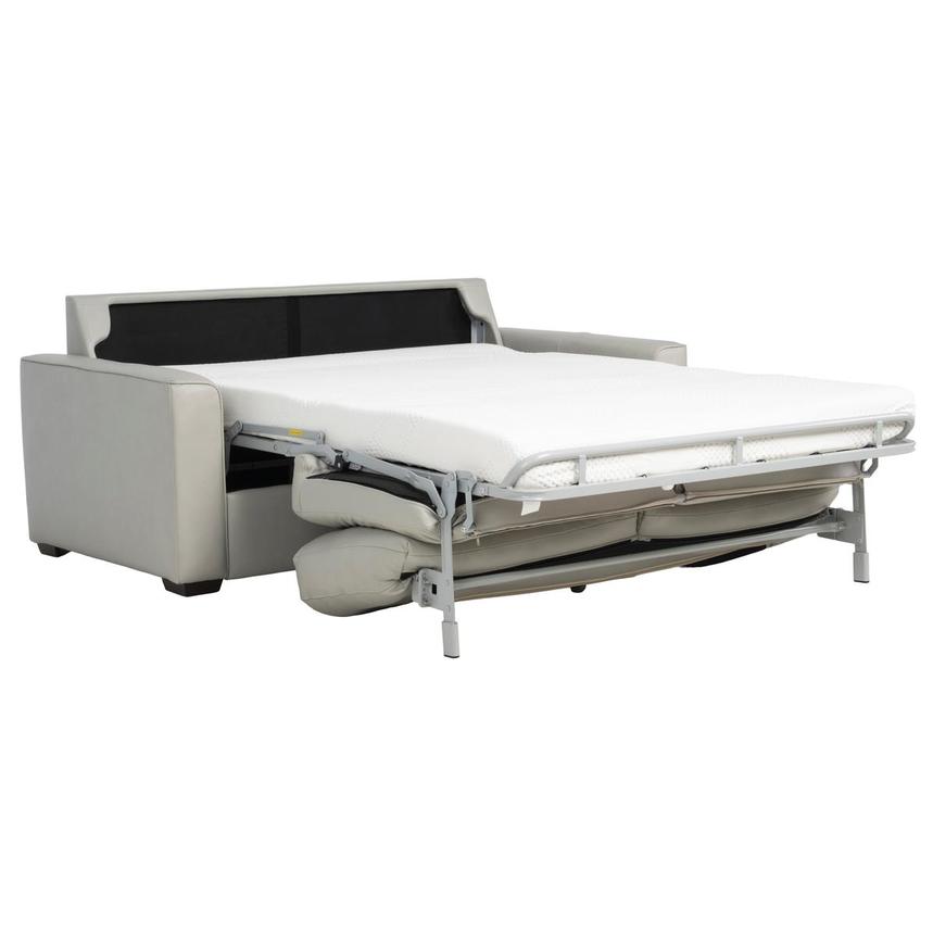 Josh Silver Queen Leather Sleeper | El Dorado Furniture