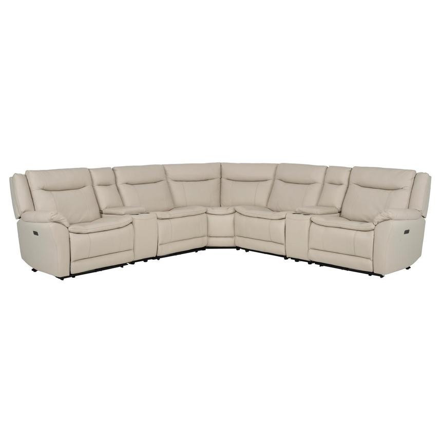 Benjamin Leather Sectional Sofa with 7PCS/3PWR | El Dorado Furniture